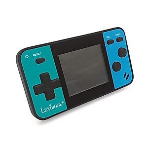 LEXiBOOK Portable Handheld Game Console Cyber Arcade Mini 8 Games, 1.8" (4.5cm) Color LCD Screen, Gaming Toy for Kids Teenagers, Blue/Black, JL1890