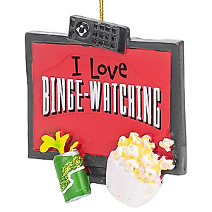 "I Love Binge-Watching" Sign Ornament