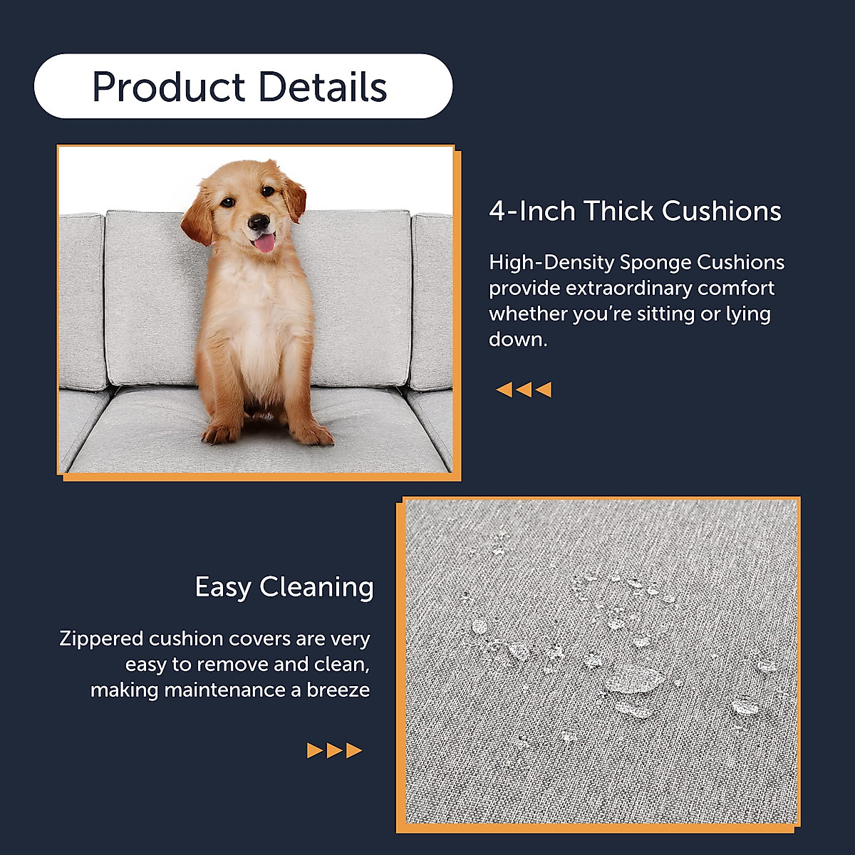 HAPPATIO 10 Piece Patio Conversation Set,All-Weather Patio Furniture Set with Multiple Configuration Options,Rattan Wicker Outdoor Sectional Sofa with Thick Cushions. Easy Setup. (Brown/Gray)