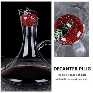 Cabilock Wine Decanter Stopper Bling Crystal GlassApple Bottle Sealing Plug Champagne Carafe Replacemen Cork Caps for Home Wedding Party