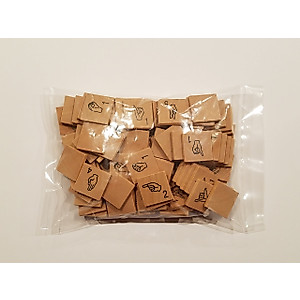 Iconoglyph American Sign Language Game Tiles | ASL Alphabet, Wood Letter Tiles - Learn ASL While Having Fun!