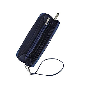 LeSportsac Carousel Chords Tech Wallet Wristlet, Zip Around Wallet/Detachable Wristlet Strap, Holds Cell Phone, Style 3462/Color E480, Whimsical Playful Carousel Horses, Dogs/Cats, Butterflies/Flowers