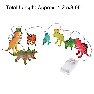 Battery Operated String Lights, Romantic Decorations Warm White Light LED Dinosaur String Lights IP43 Waterproof for Homes for Children for Gardens