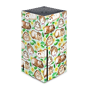 Head Case Designs Officially Licensed Micklyn Le Feuvre Guinea Pigs and Daisies in Watercolour On Mint Art Mix Matte Vinyl Sticker Gaming Skin Case Cover Compatible with Xbox Series X Console
