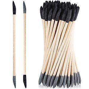 Leriton 60 Pcs Sanding Sticks Double End Matchsticks Sanding Twigs Fine Detailing Polishing Sticks for Plastic Models Wood Hobby, 120/280 Grit, 5.4 x 0.3 Inch