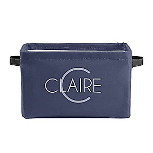 ZAACUSTOM Waterproof Personalized Basket Storage Bin with Name Foldable Personalized Toy Box for Boys Girls Kids Custom Storage Baskets Closet Shelf Nursery Boxes Cubes Organizer with Handles, 1 Pack