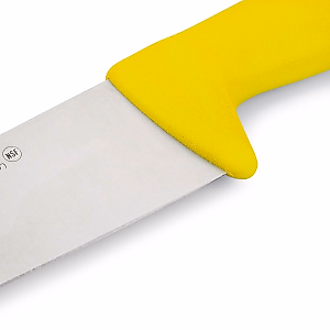 ARCOS Butcher Knife 10 Inch Nitrum Stainless Steel and 250 mm blade. Professional Cooking Knife For Cutting Meat, Fish and Vegetables. Ergonomic Polyoxymethylene Handle. Series 2900. Color Yellow