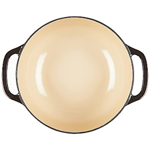 Lodge Manufacturing Company EC6D18 Enameled Dutch Oven, 6 qt, Midnight Chrome & Seasoned Cast Iron Care Kit