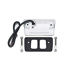 Raycharm 5" RV & Boat Exterior LED Work Light Fixture, 40° Down Angle Flood Beam, 4000K Natural-White Super Bright, 12V/24V DC, High Lumen Output Low Current Draw, Waterproof White Finish, 1-Pack