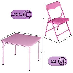 Heritage Kids 3Piece Table & Chair Set, Pink, 3 Piece