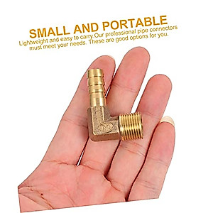 VILLCASE 2pcs 90 Valve Connector Gas Fitting Connector Hose Fittings Brass Pagoda Fitting Joint Water Filter Elbow Connect Elbow Quick Connect Water Fittings Copper