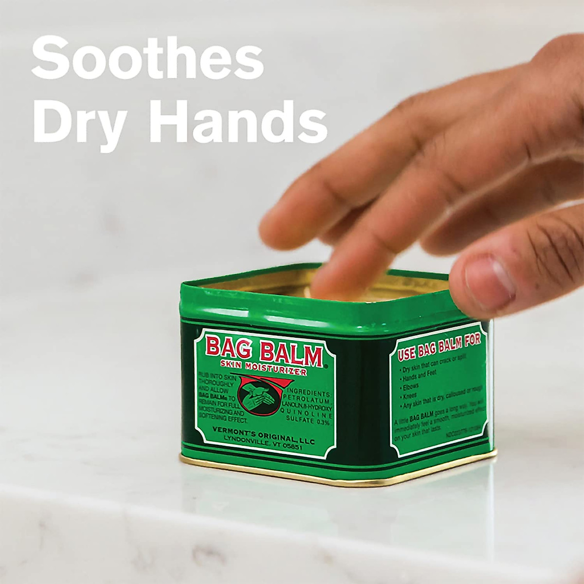 Bag Balm Vermont's Original for Dry Chapped Skin Conditions - Hand & Body (4 Ounce (Pack of 3))