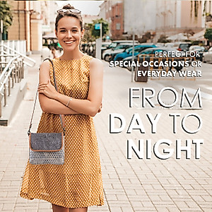 SIXTEASE Crossbody Bag for Women Vintage Style Genuine Leather, Upcycled Canvas, Rug, or Hair On - Cross Body Womens Bags with Inside Zipper Pockets - Triangular Fusion