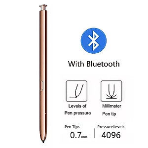 Replacement (WithBluetooth) for Samsung Galaxy Note 20 Note 20 Ultra 5G All Versions Stylus Touch S Pen +Tips/Nibs (Bronze)
