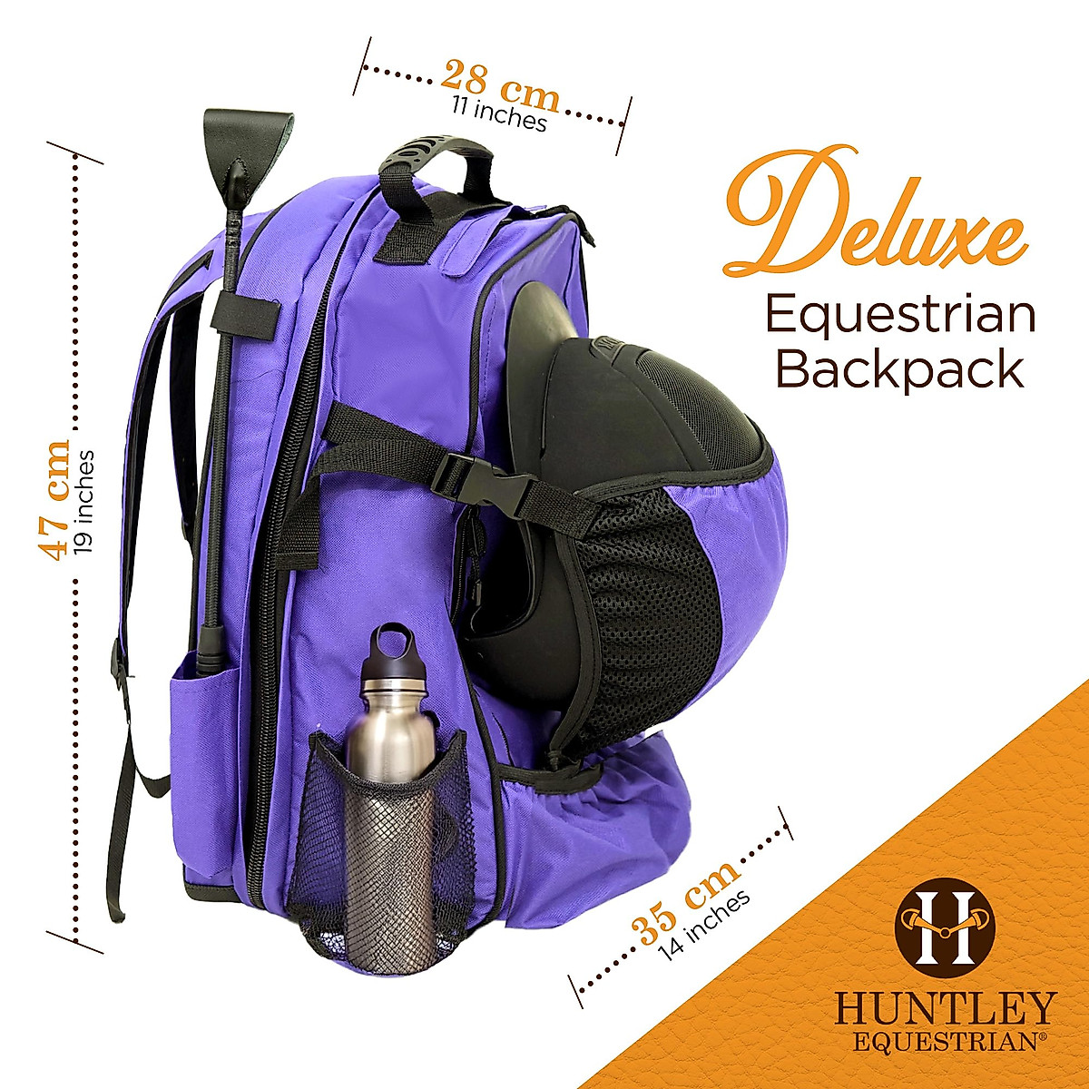 Huntley Equestrian Backpack, Purple, One Size