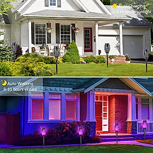 EOYIZW Solar Lights Outdoor- 99LED Purple Solar Lights for Halloween Decorations Outside Lights, Solar Torch Light Landscape Decoration Solar Garden Lights for Yard Patio Garden