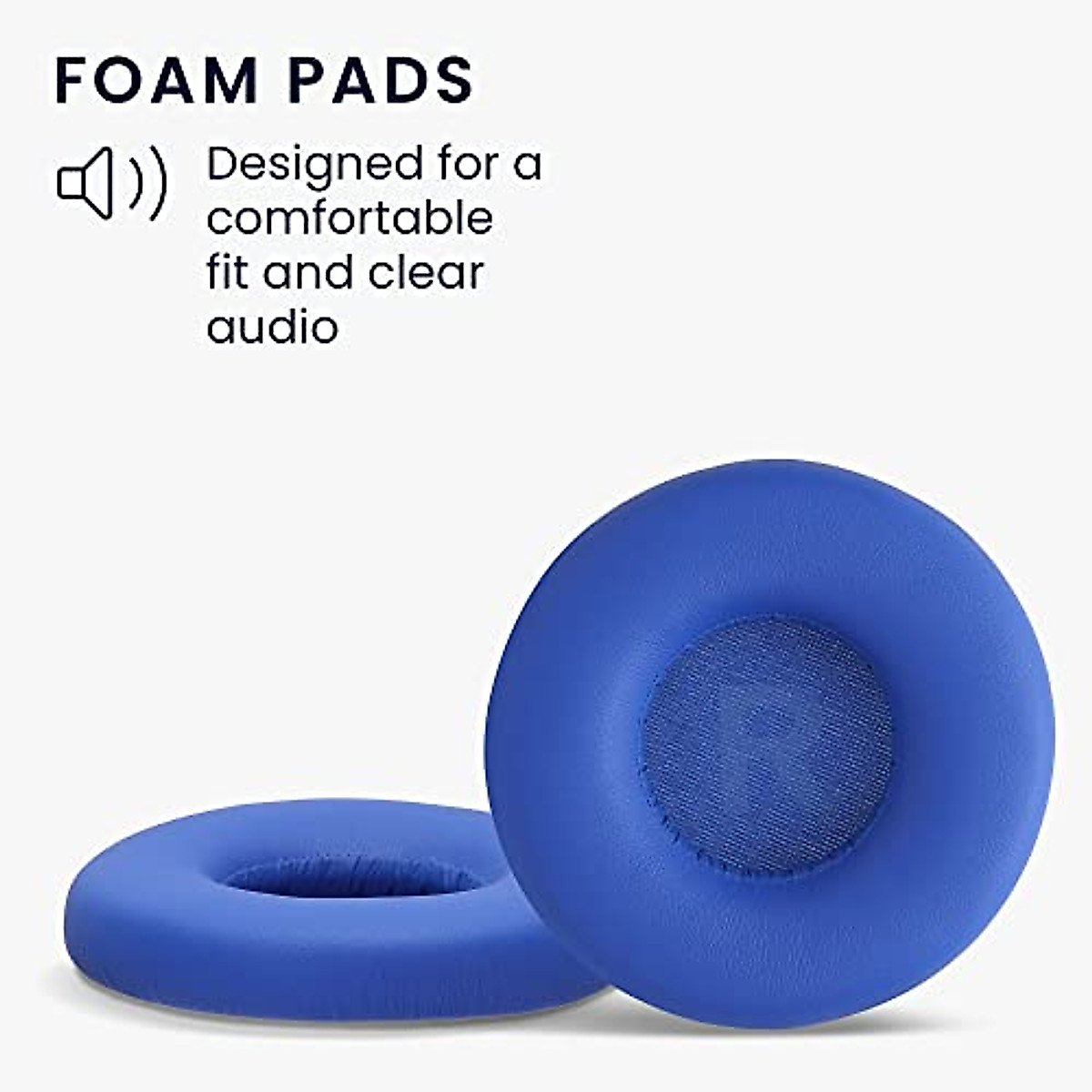 kwmobile Replacement Ear Pads Compatible with JBL Tune 600BTNC / 500BT / T450BT - Earpads Set for Headphones - Blue