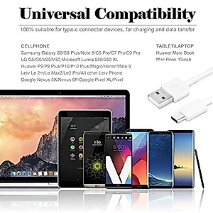 Fast Charger with USB Type C 6.6FT (2m) Cable & OTG Adapter for Samsung Galaxy S9/S9 Plus/S8/S8 Plus/S10/S10e/S10 Plus/Note 8/Note 9/Note 10/A01/A13/A03s/A21/A30/A31/A32/A33 /A51/A52/A53/A71/S20/S21