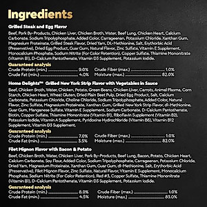 CESAR Adult Wet Dog Food Classic Loaf in Sauce Steak Lovers Variety Pack with Real Meat, 3.5 oz. Easy Peel Trays, Pack of 36