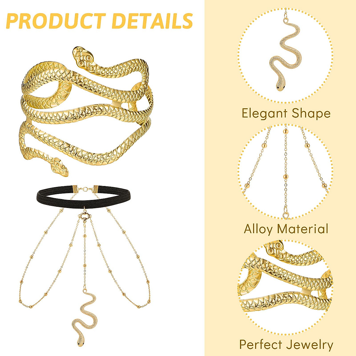 Snake Leg Chain for Women Gold Snake Open Bangle Cuff Bracelet Vintage Snake Jewelry Boho Body Thigh Chain Punk Snake Pendant Hand Chain Outfit Accessories Beach Summer Party Supplies(Twisting)