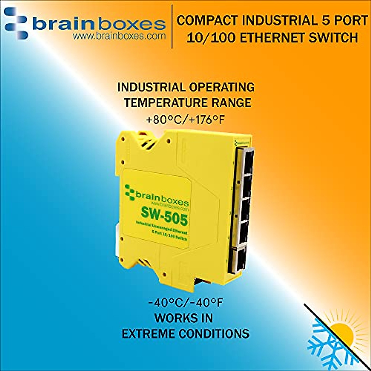 Brainboxes Ethernet Switch 5 Port SW-505
