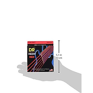 DR Strings Hi-Def Neon Red Electric Lite Strings (NRE9)
