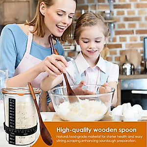 TOKPELA Sourdough Starter Jar Glass, Wide Mouth Sourdough Starter Jars, Sourdough Starter Kit with Wooden Spoon, Cloth Cover, Glass Lids, Sourdough Starter Jar 27oz for Sourdough Bread Baking Supplies