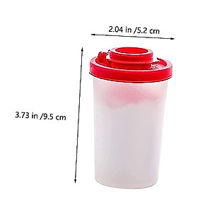 FELTECHELECTR Container 2pcs Shaker Plastic to Go Containers Clear Container Metal Container Seasoning Shaker Box Shaker Jar Empty Jar Portable Cellar Kitchen Supplies Containers Mini