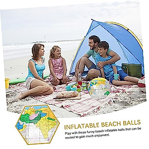ibasenice 2pcs Inflatable Globe Bulk Summer Toys Outdoor Toy Kid Toy Globe Pool Toys Globe World Balls Blow up Globe Inflatable Water Balls Globe Beach Inflatable Balls Children Water Toys