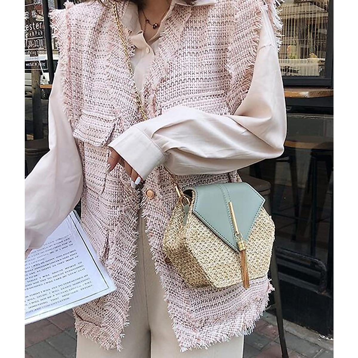 Crossbody Bags for Women Straw Beach Bag Hobo Bag Satchel Bag Tote Handbags Cute Straw Travel Bag Crossbody Bag 2024