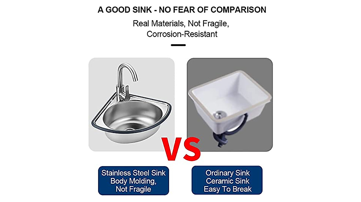 Stainless Steel Triangle Sink for Home & Commercial Use