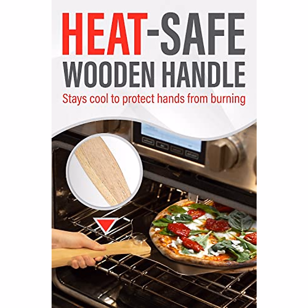 𝗣𝗶𝘇𝘇𝗮 𝗣𝗲𝗲𝗹 Pizza Turning Peel [12 Inch with Pizza Cutter] - Foldable Metal Pizza Spatula for Oven and Grill Stone, Professional Pizza Peel Aluminum Paddle for Pizza, Bread, Cookies