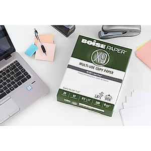 Boise® X-9® Multi-Use Print & Copy Paper, Letter Size (8 1/2" x 11"), 92 (U.S.) Brightness, 20 Lb, White, 500 Sheets Per Ream, Case Of 10 Reams