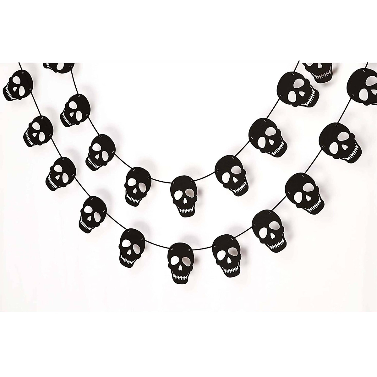 Seyal® Black Skull Garland - Birthday Decorations,Party Decorations,Party décor,Creative Decoration