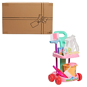 Just Play Peppa Pig Cleaning Set, 11-pieces, Kid-Sized Accessories, Dress Up and Pretend Play, Kids Toys for Ages 3 Up, Amazon Exclusive