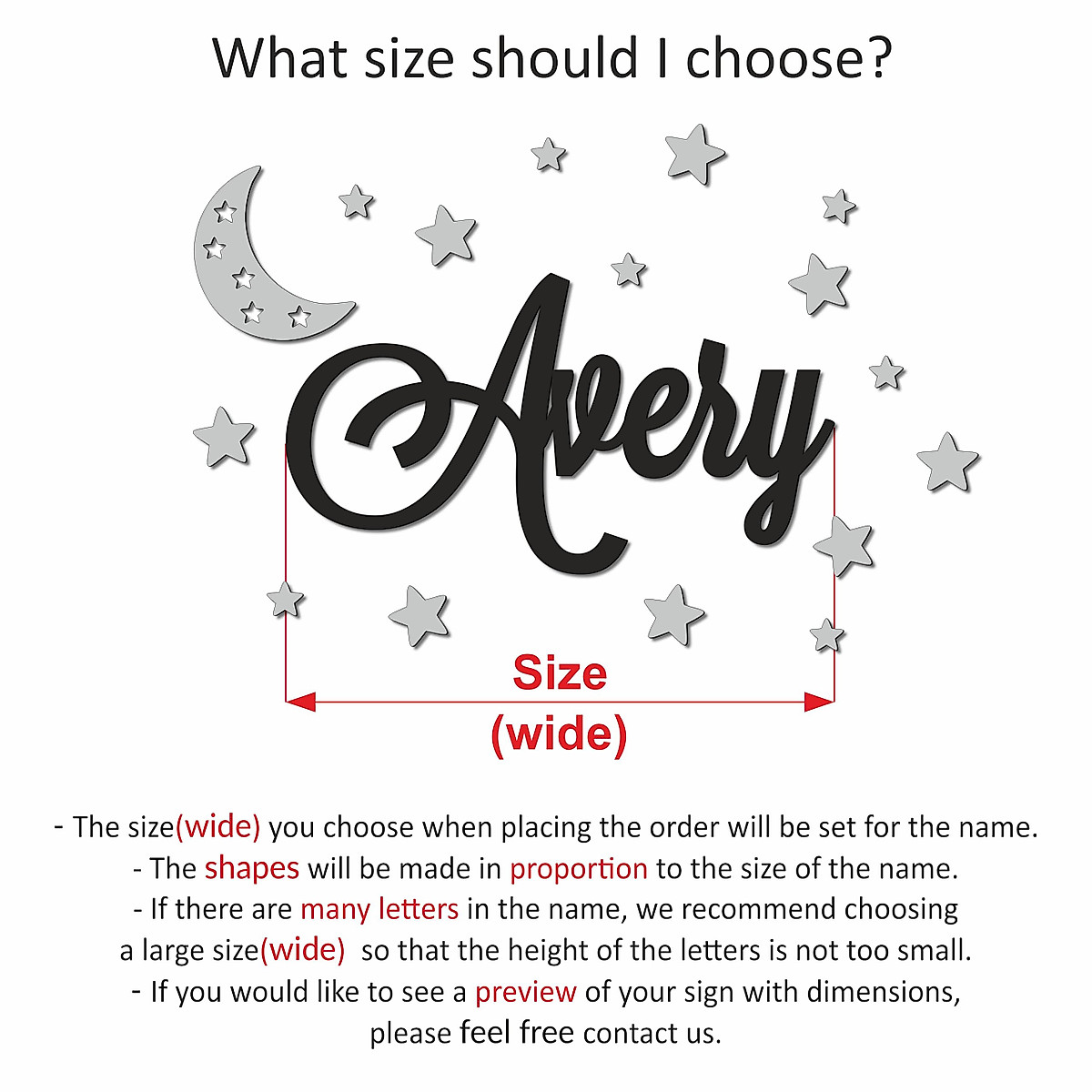 Personalized Custom Wood Name Sign with Stars Wooden Wall Stickers Nursery Name Sign, Personalized Baby Gifts Nursery Wall Decor Wooden Letters for Wall Decor Custom Sign Nursery Decor