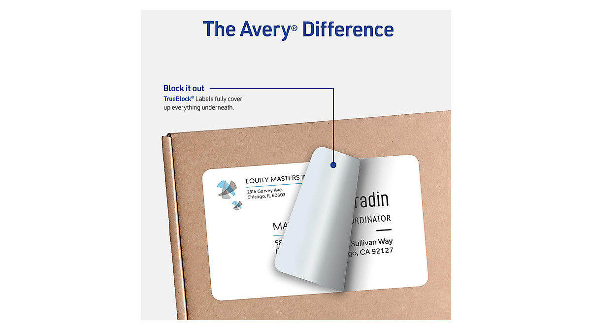 Avery 5.5x8.5 Printable Shipping Labels - TrueBlock Tech