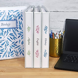 Avery Durable View 3 Ring Binder, 1-1/2 Inch Slant Rings, 4 White Binders (17576)