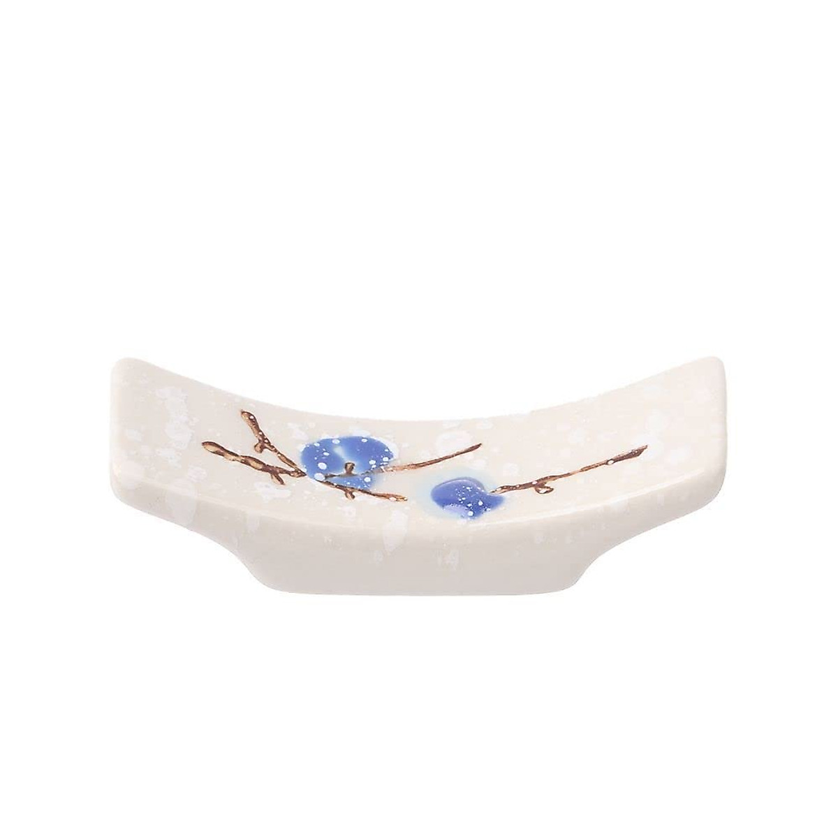 Japanese Style Ceramic Chopstick Rest Creative Chopsticks Holder Spoon Rack Knife Fork Holder for Kitchen Restaurant Hotel Home Decor(Blue)