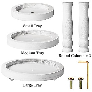 Nuanchu 3 Tier Cupcake Stand Holder Three Tier Serving Tray Cupcake Stand White 3 Cupcake Tower for Dessert Table Party Farmhouse Display Tea Cake Birthday Wedding