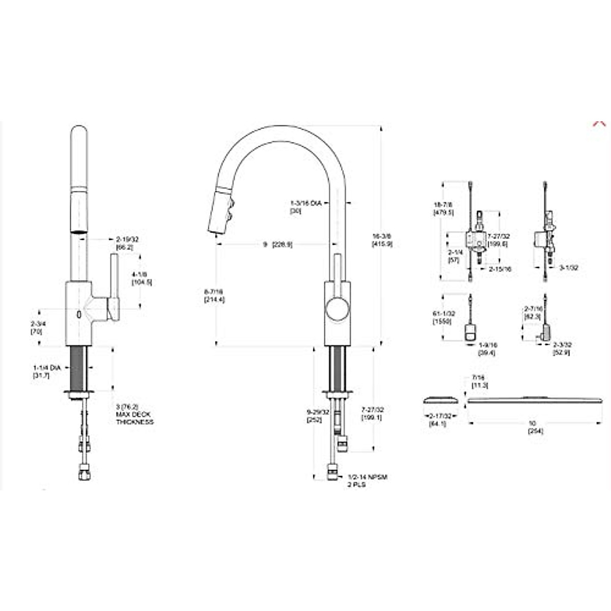 Pfister Stellen Touchless Kitchen Faucet with Pull Down Sprayer, Single Handle, High Arc, Stainless Steel Finish, LG529ESAS