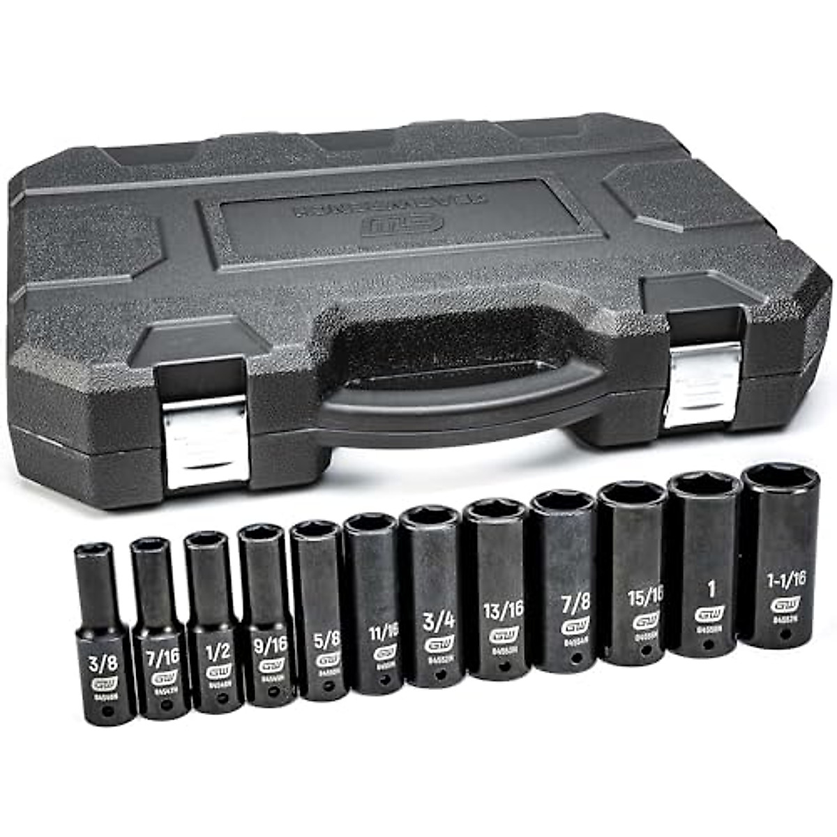 GEARWRENCH 29 Pc. 1/2" Drive 6 Pt. Impact Socket Set, Deep, Metric - 84935N