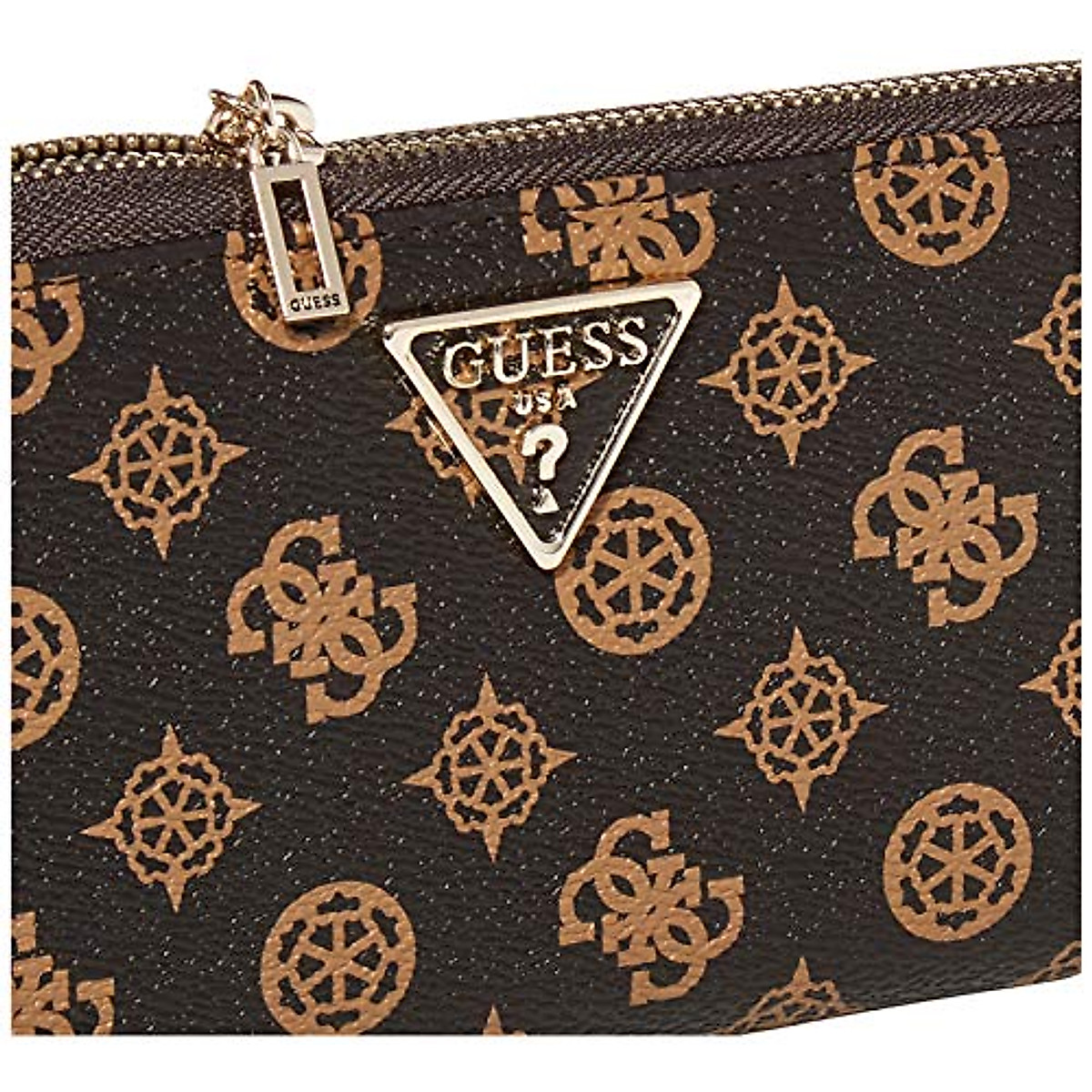 GUESS Sandrine Large Zip Around Wallet, Mocha