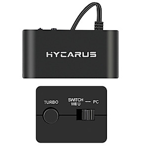 HYCARUS Gamecube Adapter for Nintendo Switch Gamecube Controller Adapter and WII U and PC Adapter, Compatible with Nintendo Switch, Super Smash Bros Switch Gamecube Adapter with 4 Ports