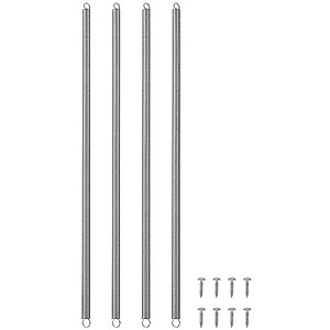 TonGass (4-Pack 1 ft RV Screen Door Spring Closure Kit- Stainless Steel- Universal Fit for Square and Radius Screen Corners- Double Action Spring Returns Door to Close Position- 4 Springs& 8 Screws