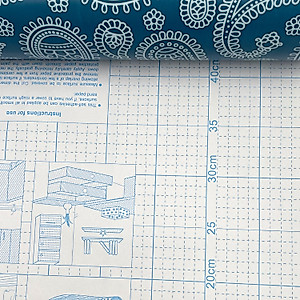 Yifely Self-Adhesive Shelf Liner Removable Drawer Paper for Covering Rent House Shelving Drawers, Vintage Paisley, 17.7 Inch by 9.8 Feet