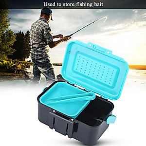 Fishing Bait Case, Plastic Fishing Bait Holder Box Worm Lure Storage Case with Clip Perfect for Fishing