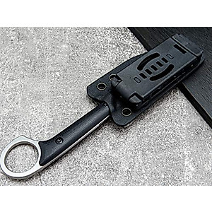 Ccanku C1140 Fixed Blade Knife,D2 Blade G10 Handle Claw Knife EDC Tool Knife,Utility Knife for Outdoor, Survival, Hiking, Camping(Silver)