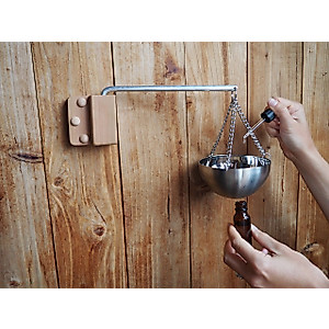 HSE Cedar Sauna Aromatherapy Bowl Oil Cup Holder with Swinging Arm and Screw Covers (Red Cedar)