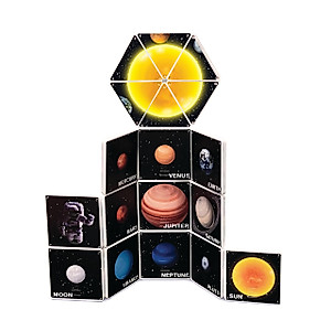 CreateOn Magna-Tiles Structure-Building Set for Kids, Galaxy Rocket Magnet Tiles, Magnetic Kids’ Building Toys, STEM Toys for Boys and Girls Ages 3+, 24 Pieces